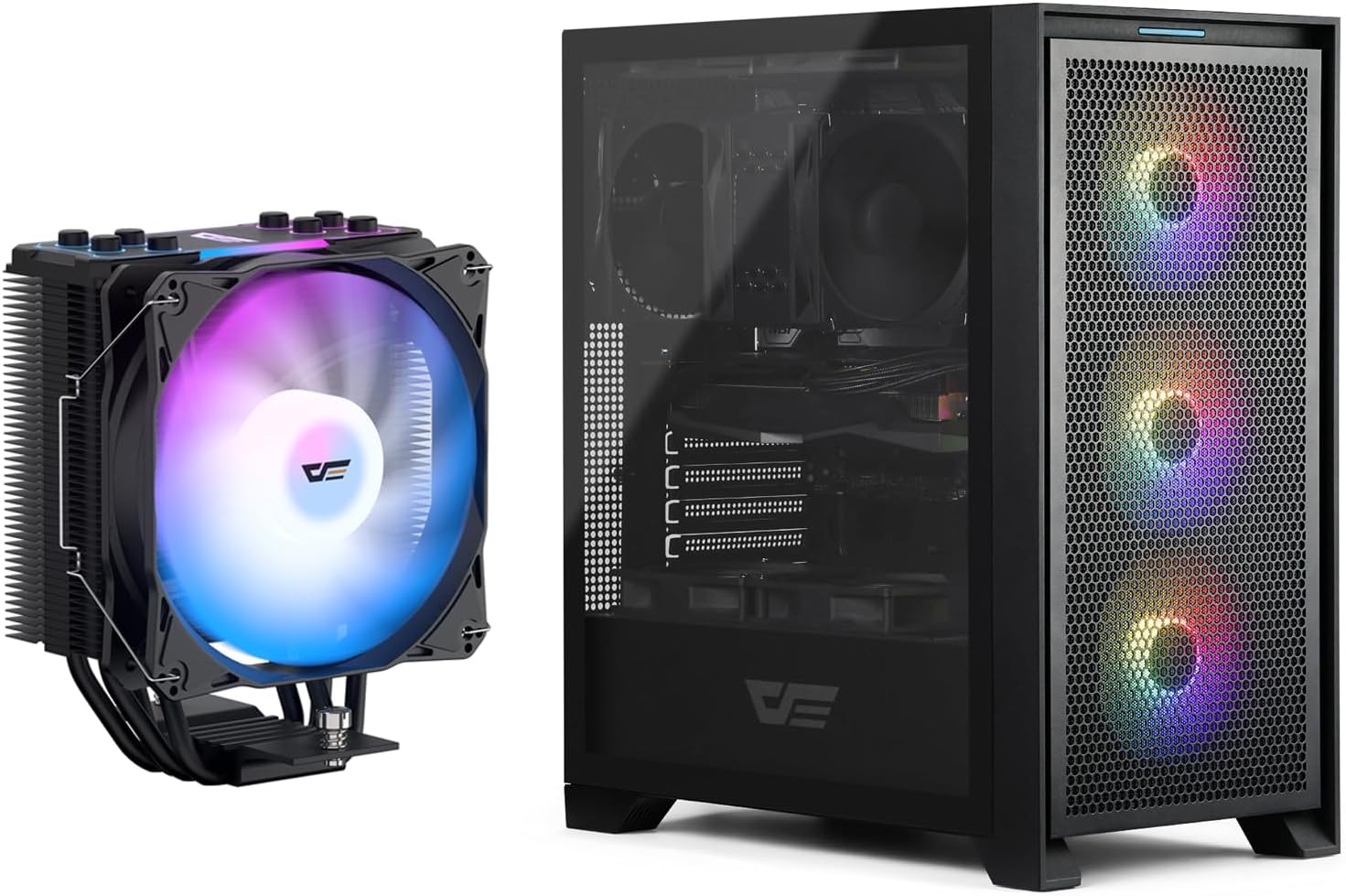 Amazon.com: darkFlash DRX70 ATX Mid-Tower Gaming PC Case + Z4Pro Mist ...