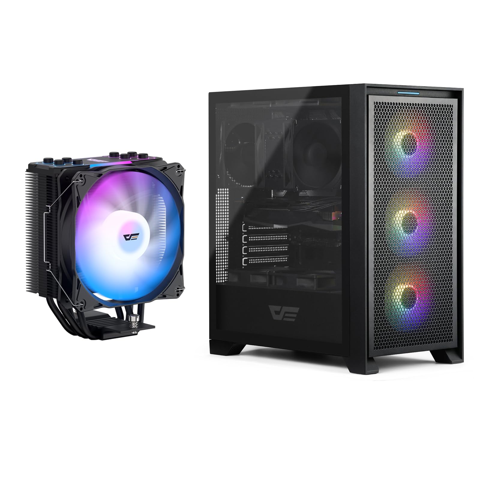 Amazon.com: darkFlash DRX70 ATX Mid-Tower Gaming PC Case + Z4Pro Mist ...