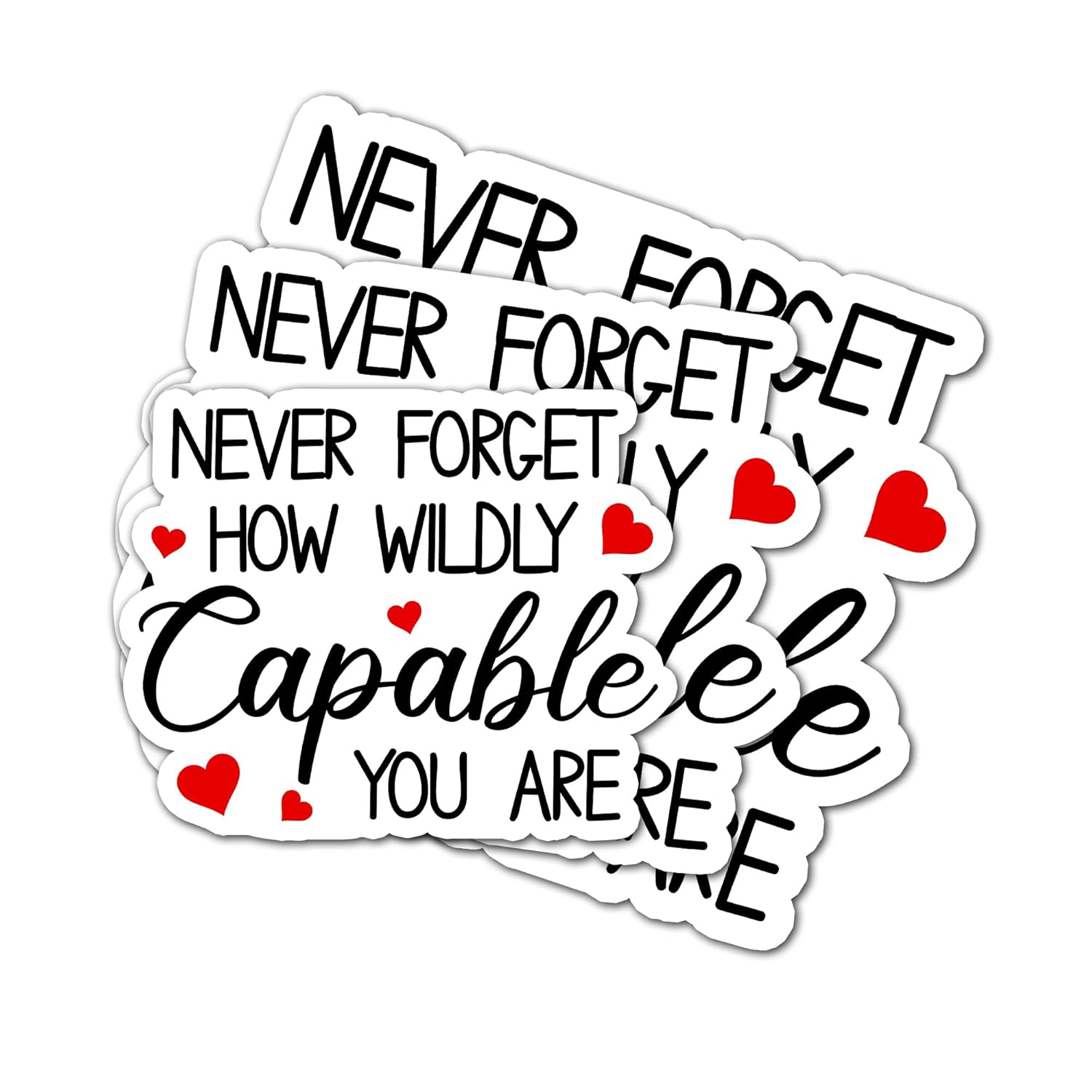 Miraki Never Forget How Wildly Capable You Are Sticker, Mental Health ...