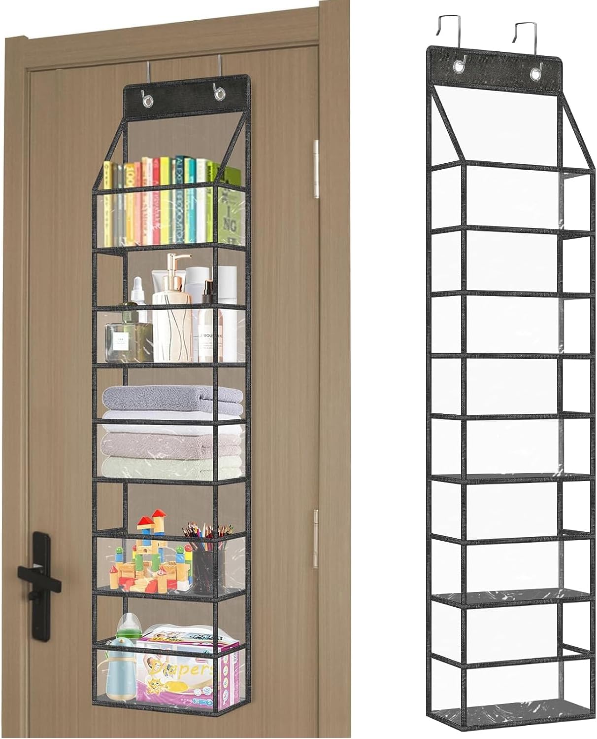 6-Shelf Over The Door Storage Organizer,Door Organizer Hanging，Over The ...