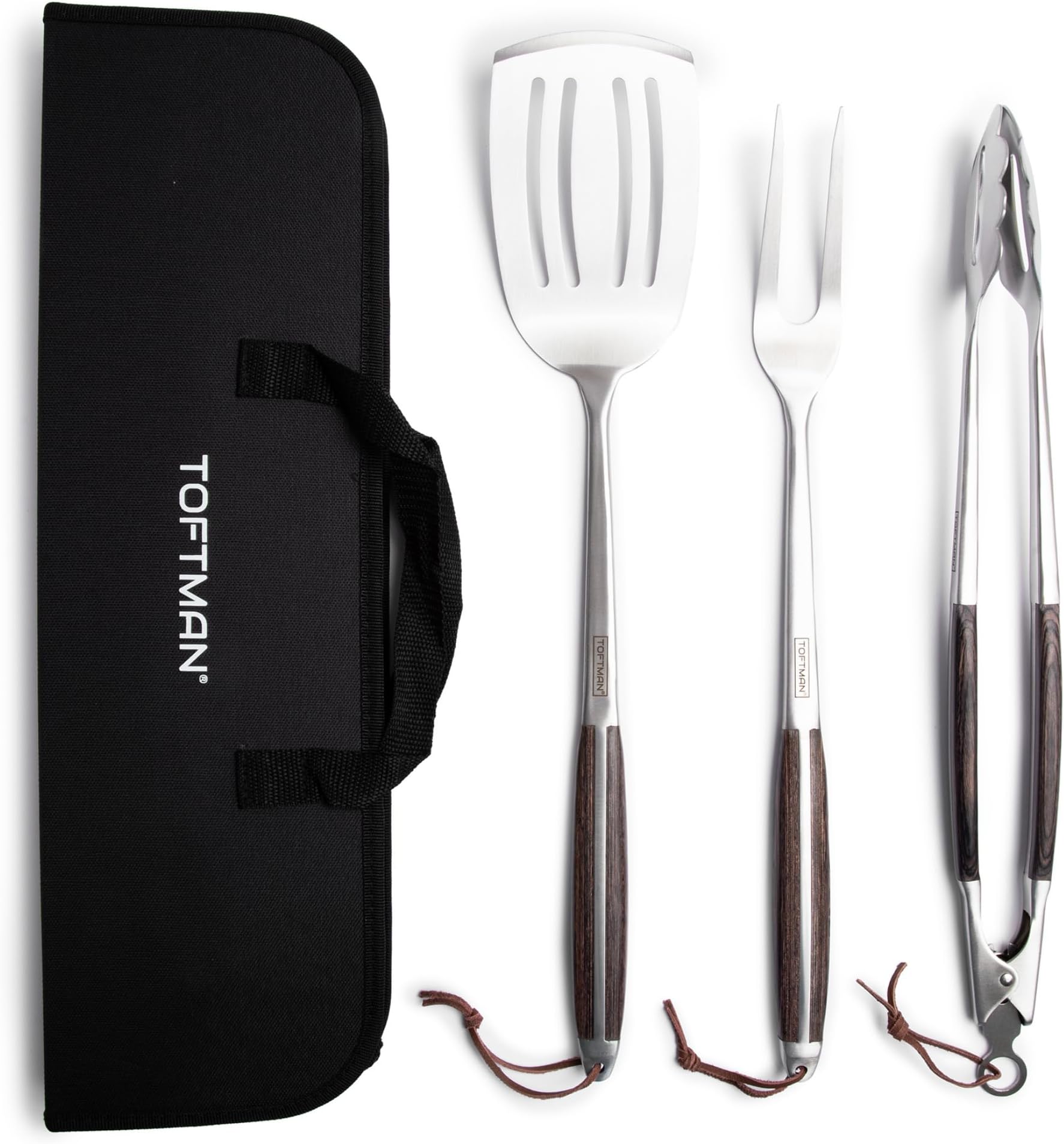 Amazon.com : Grillaholics BBQ Grill Tools Set - 4-Piece Heavy Duty ...