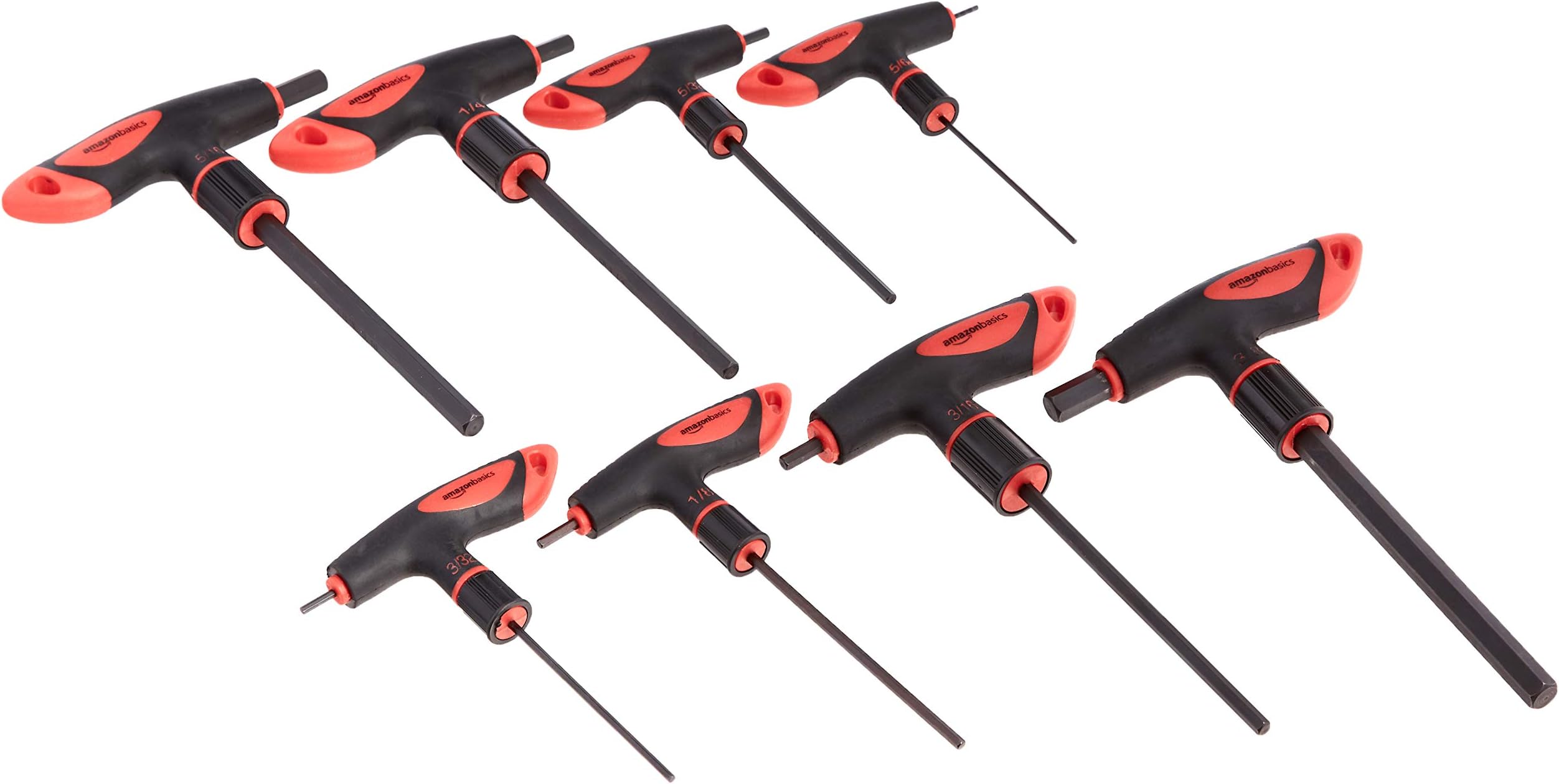 Amazon Basics 8-Piece T-Handle Hex Key Set - 5/64" - 3/8" - Amazon.com