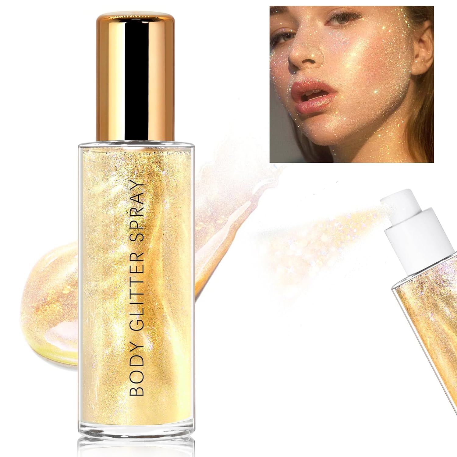 Amazon.com : HOSAILY Body Glitter Spray, Moisturizing Bronze Body ...