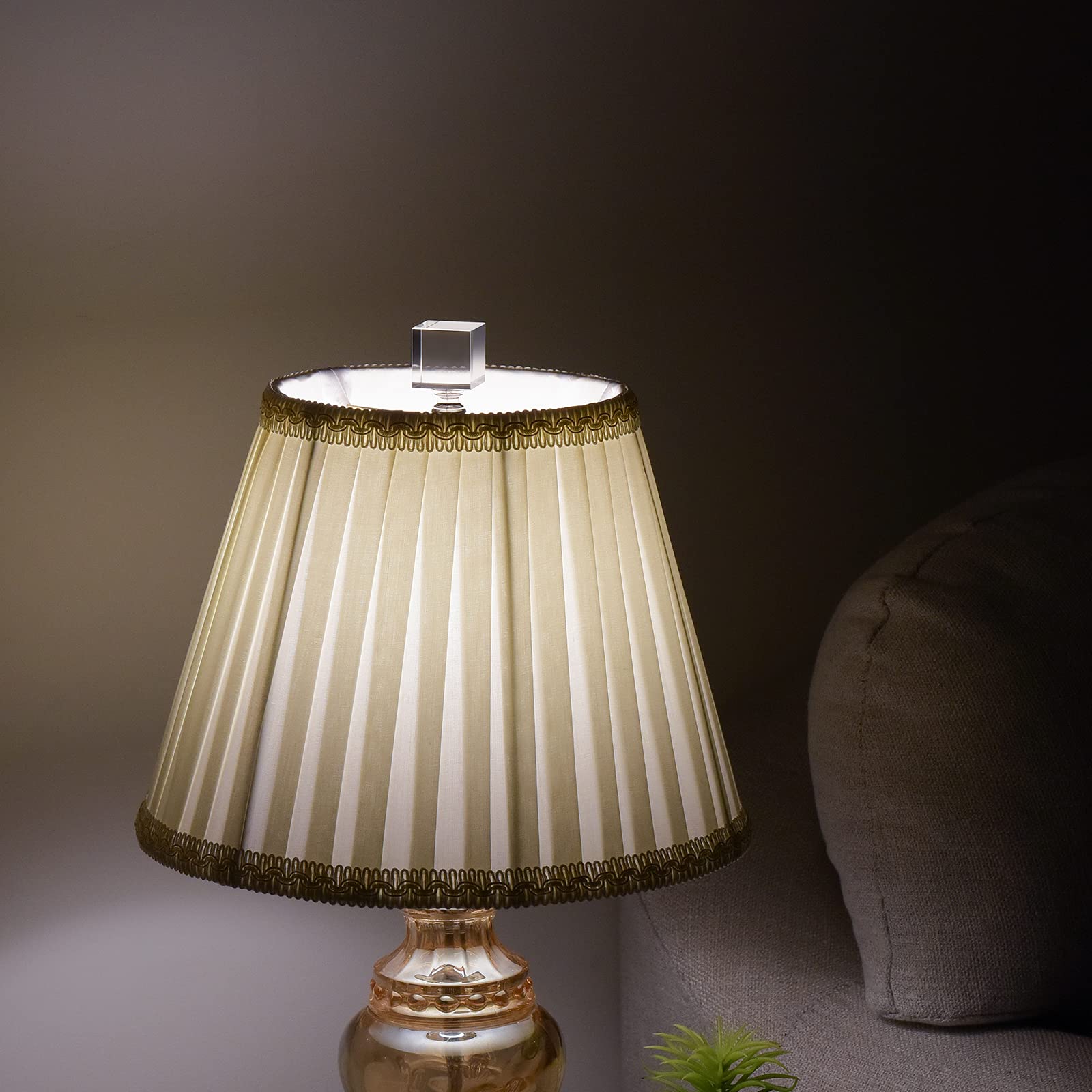 Lamp Finial Lamp Shade Canomo 2 Packs Square Cube Finials Clear Glass ...