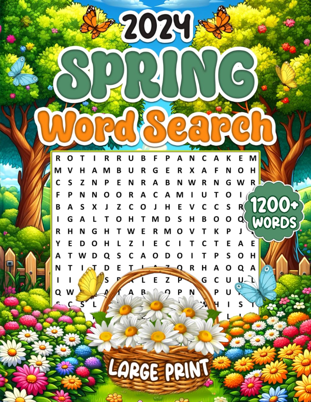 Amazon.com: Large Print 1200+ Words Spring Word Search: A Fun and ...