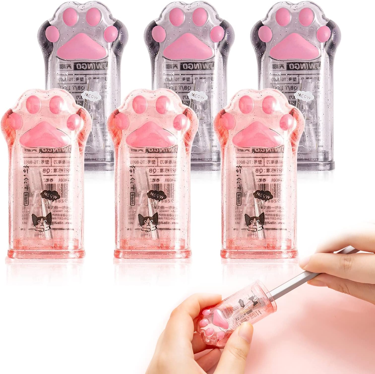 UKD Cute Cat Paw Pencil Sharpener Kawaii School Supplies Student Prize ...