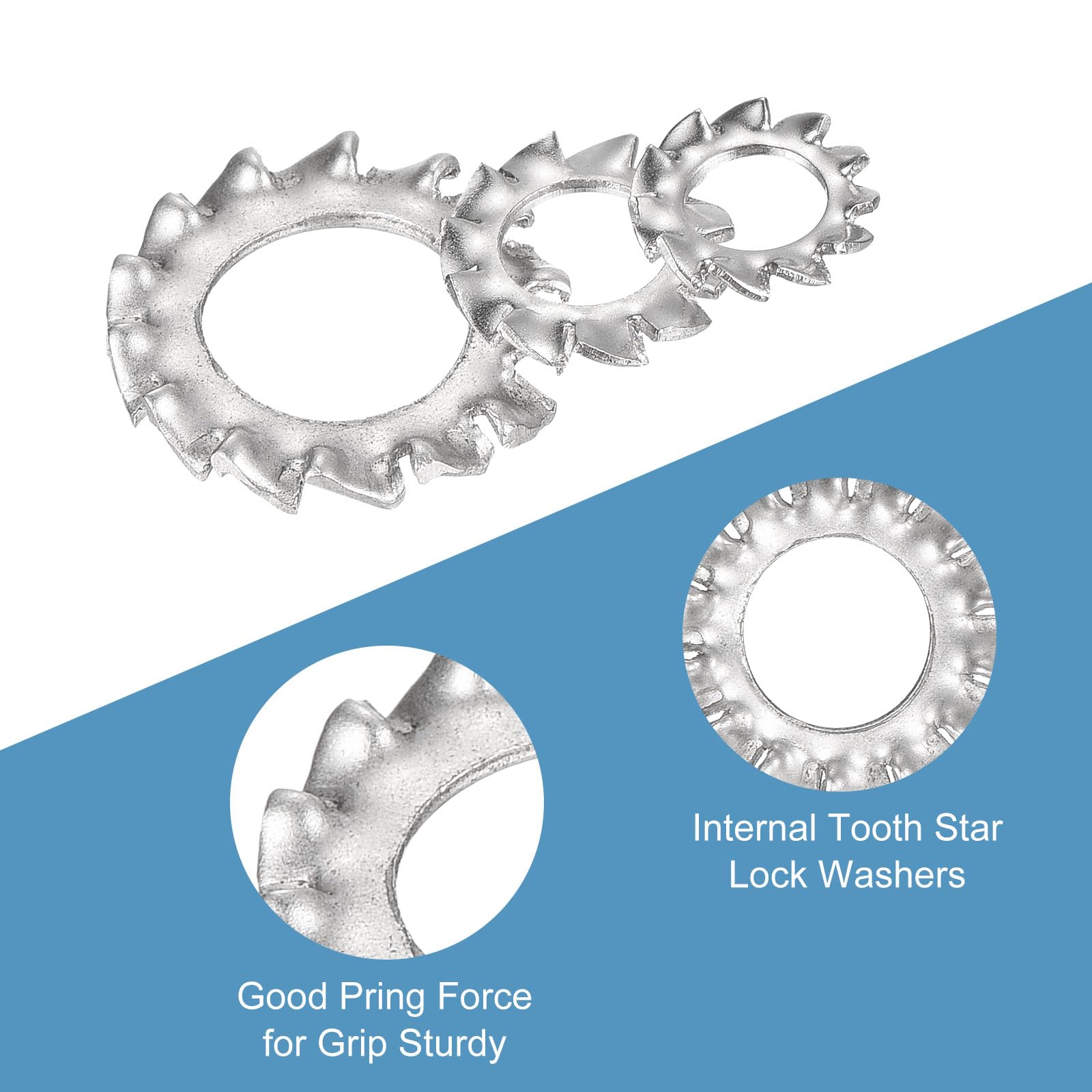 Lock Washers Uxcell Internal Tooth Washers M6 X 15mm Stainless Steel ...