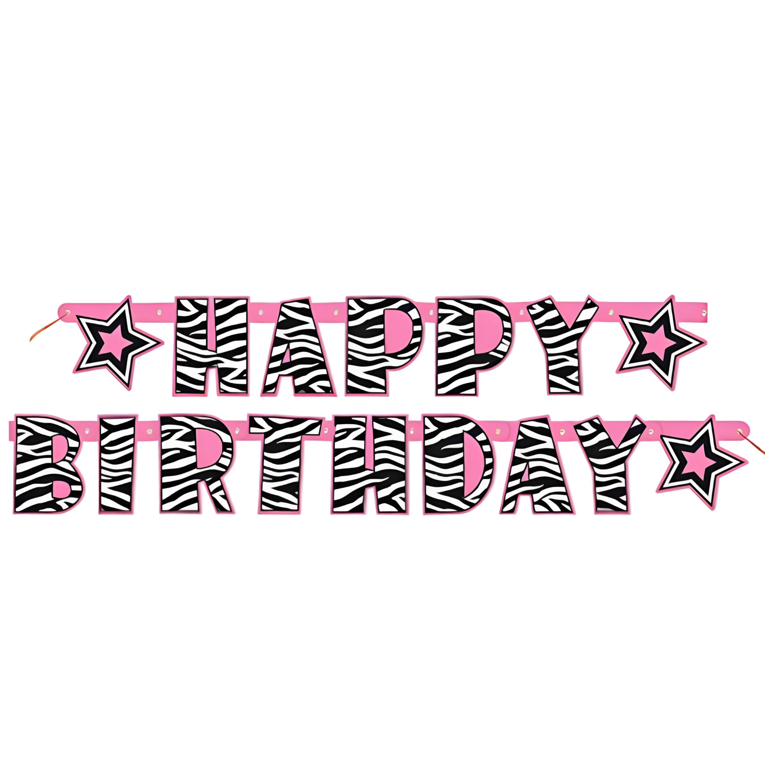 Zebra Print Happy Birthday Banner Birthdaybuzz