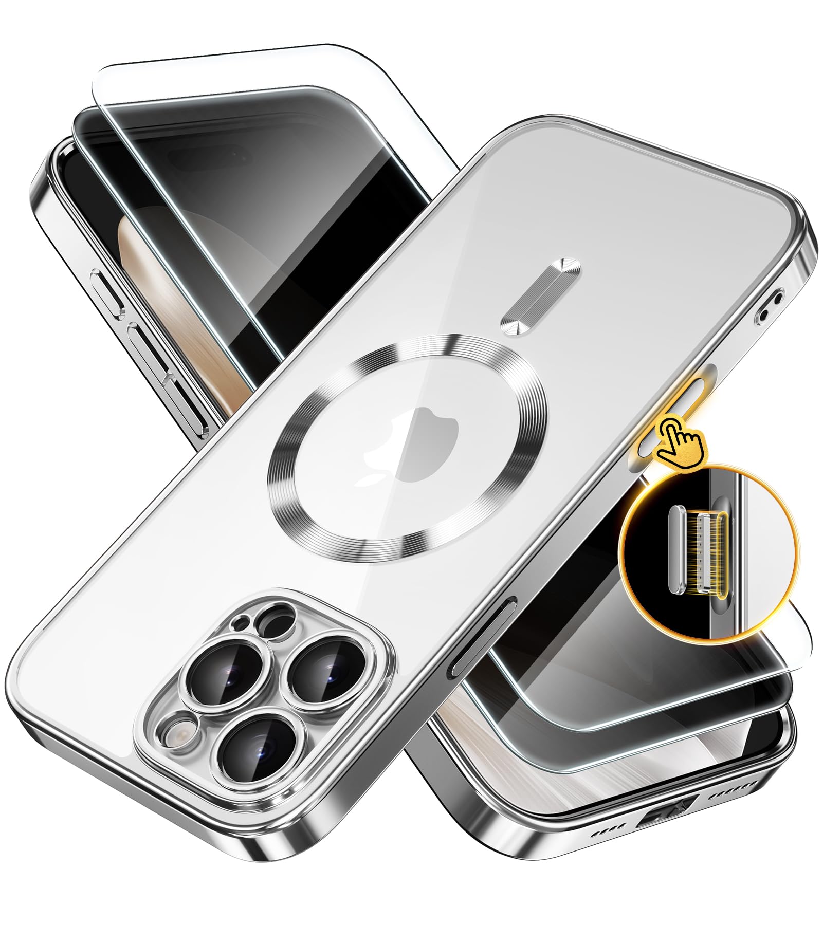 Amazon.com: Magnetic for iPhone 16 Pro Max Case with Camera Control Button,Compatible with ...