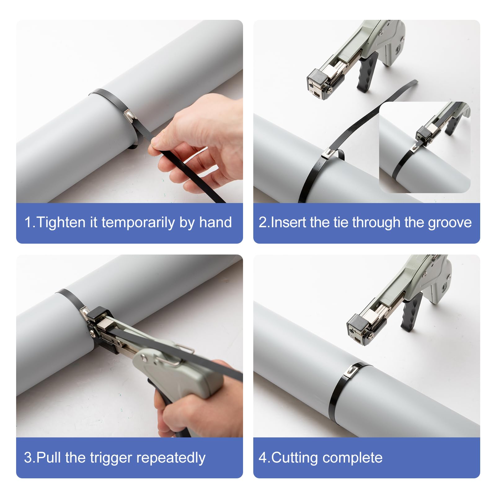 Snapklik.com : OFFO Metal Zip Tie Cutter, Adjustable Tightening Force ...