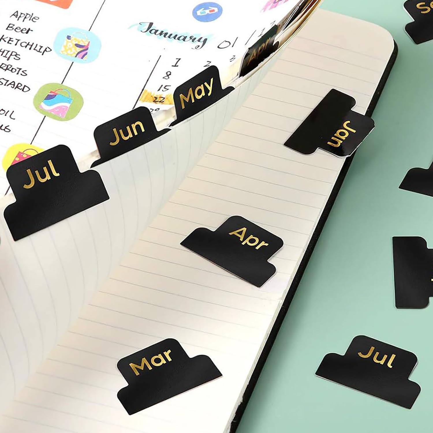 Snapklik.com : 24PCS Month Index Label Stickers Adhesive Labels Planner ...