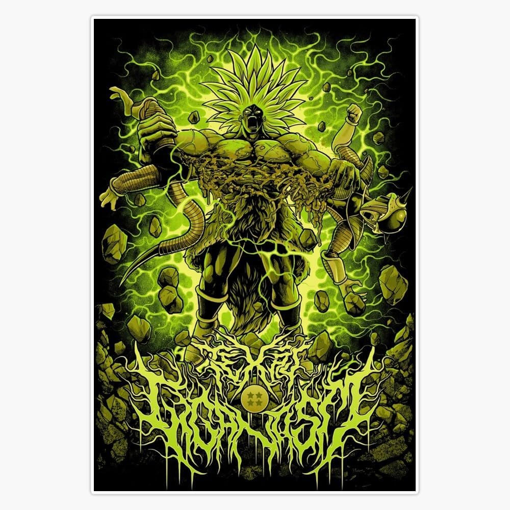 Amazon.com - Texas Gigantism Broly Vs Frieza Bumper Sticker Vinyl Decal 5"