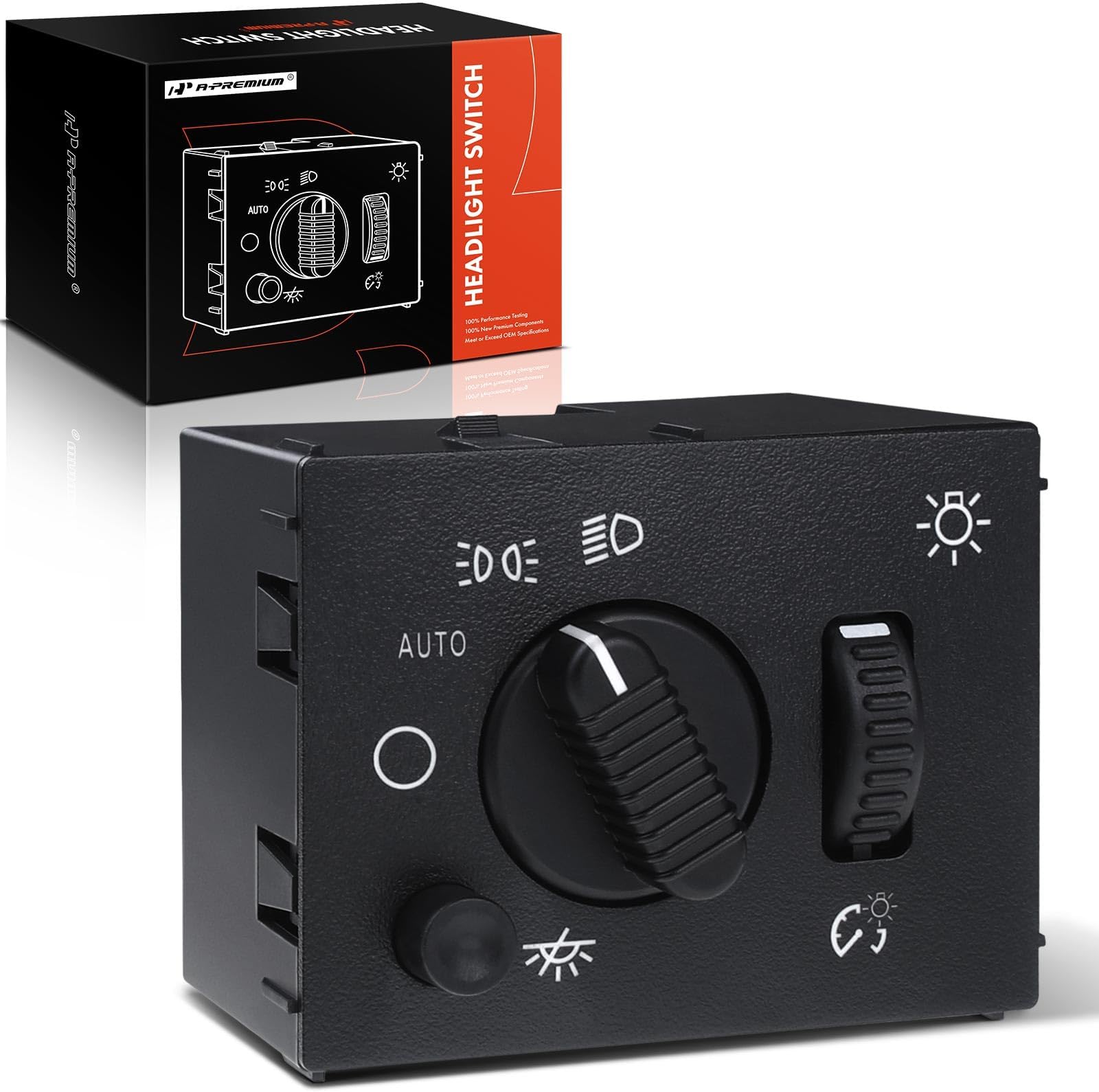 A-Premium Headlight Switch Headlamp Dimmer Switch White LED Light ...