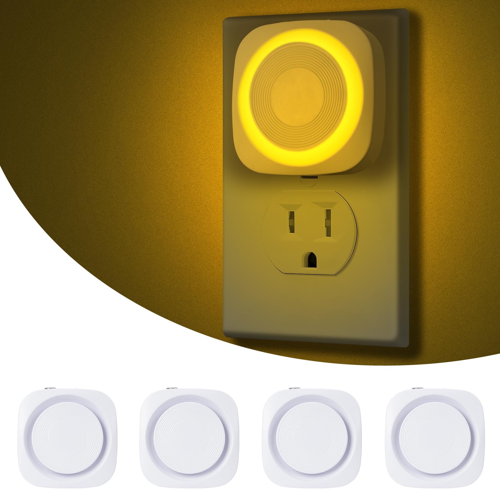 LED Night Lights Plug into Wall, Indirect Soft Dimmable Night Light ...
