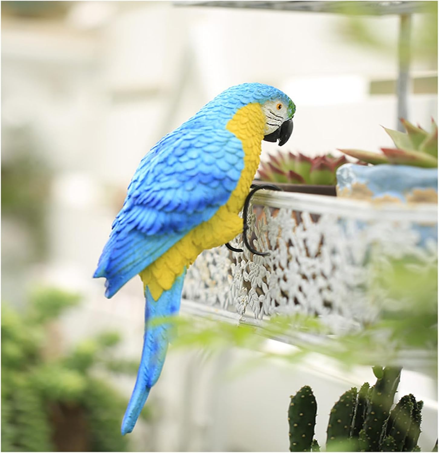 Amazon.com: Edlike Cute Birds Figurines Hanging Animal Statue,Realistic ...