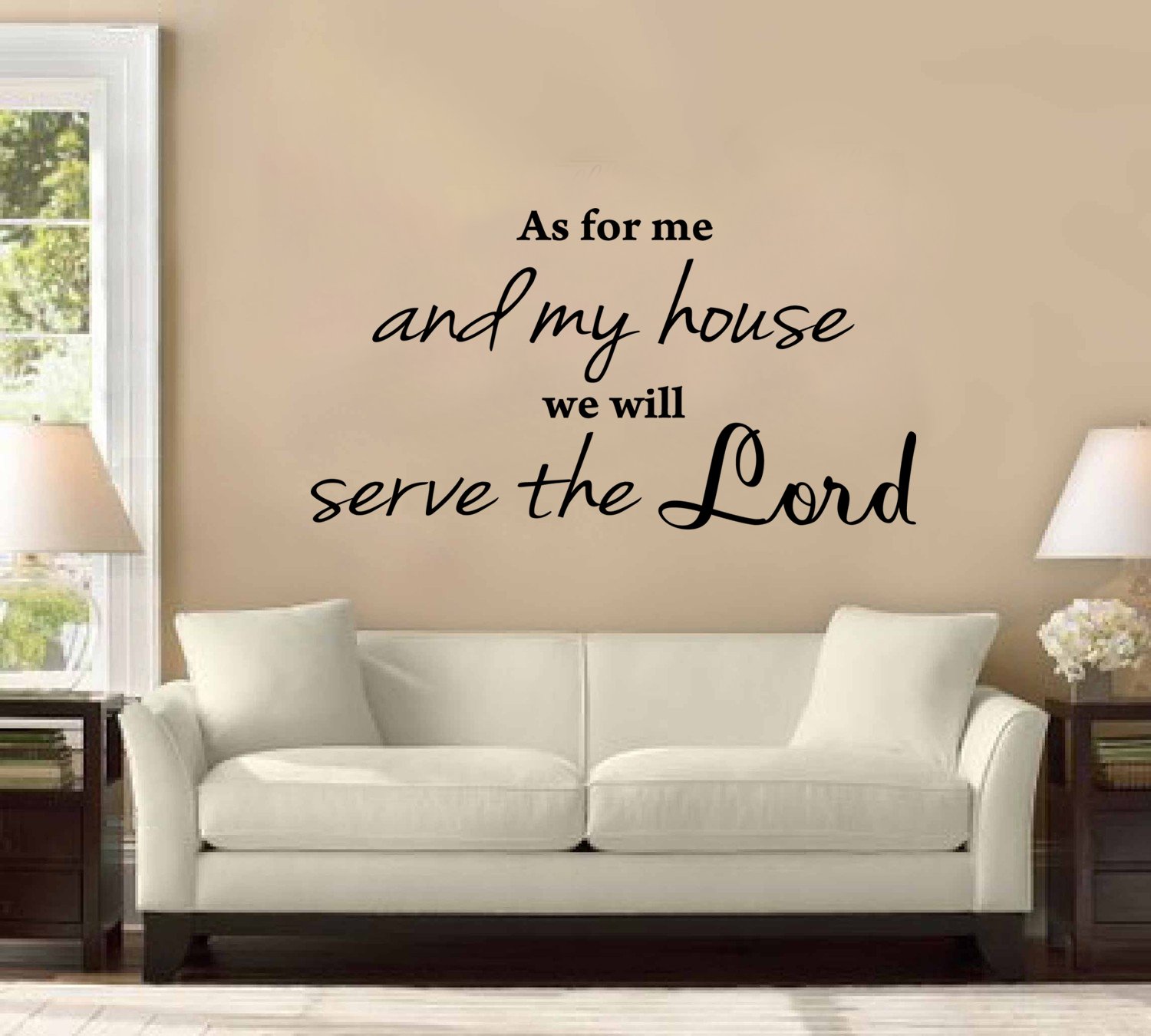 Amazon.com: As for Me and My House We Will Serve The Lord Large Wall ...