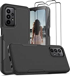 Amazon.com: Jeylly for Samsung Galaxy A23 4G/5G Case and [2 Pack] Tempered Glass Screen ...