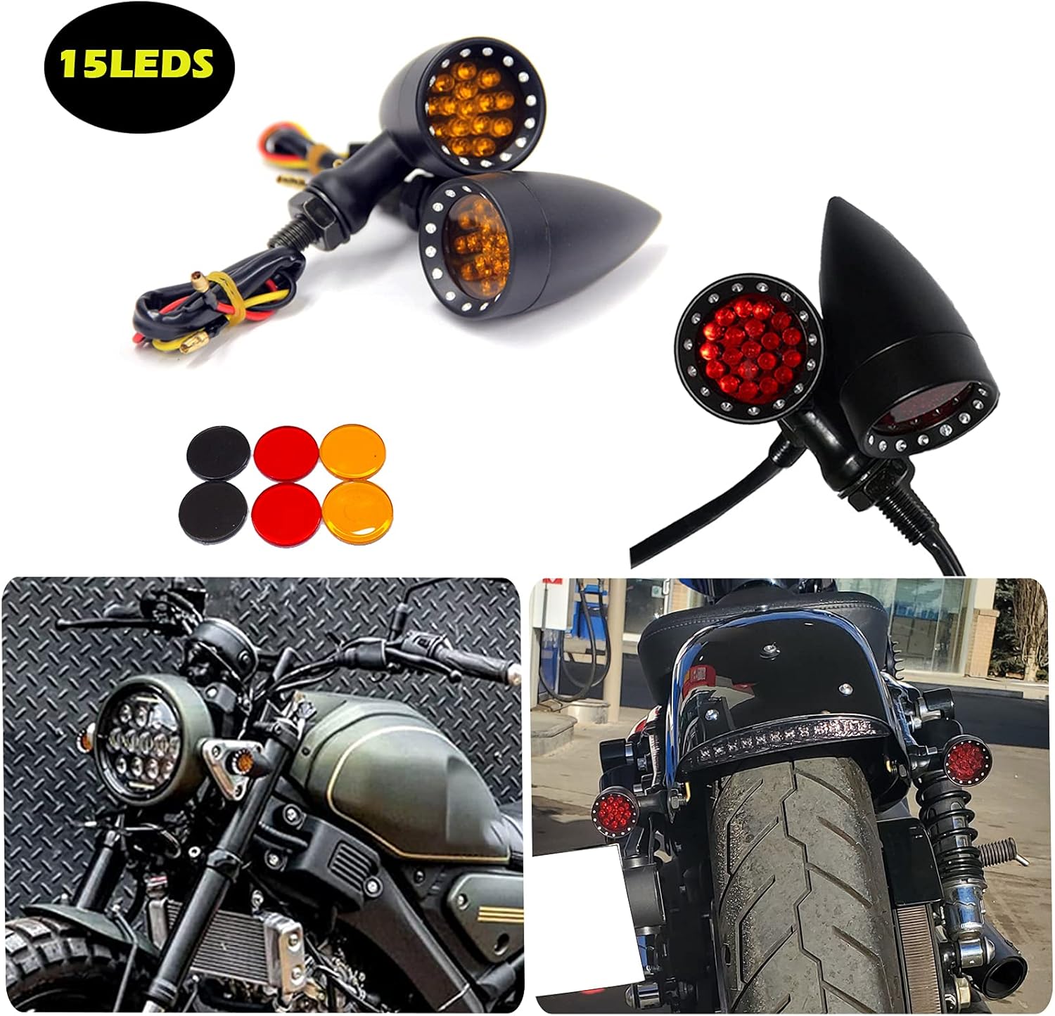 Lighting & Indicators Smoke LED Bullet Turn Signal Light Indicator For ...
