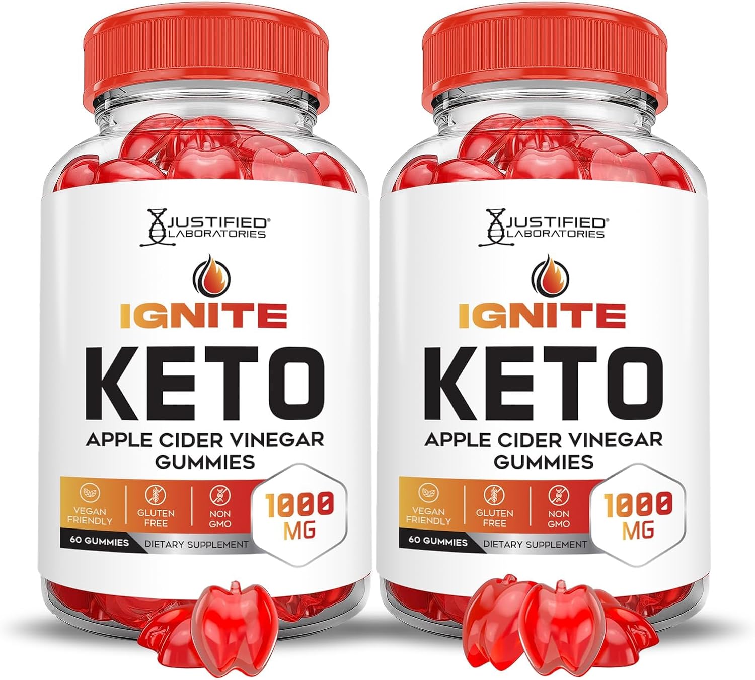 Amazon.com: Justified Laboratories (2 Pack Ignite Keto ACV Gummies Advanced 1000MG Ignite Keto ...