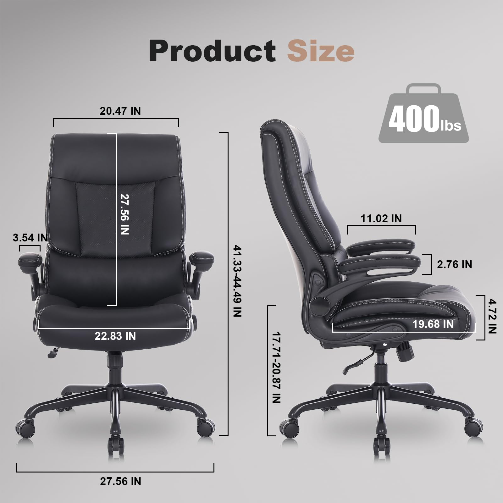 Youhauchair Big and Tall Office Chair, Executive Desk Chair with Lumbar ...