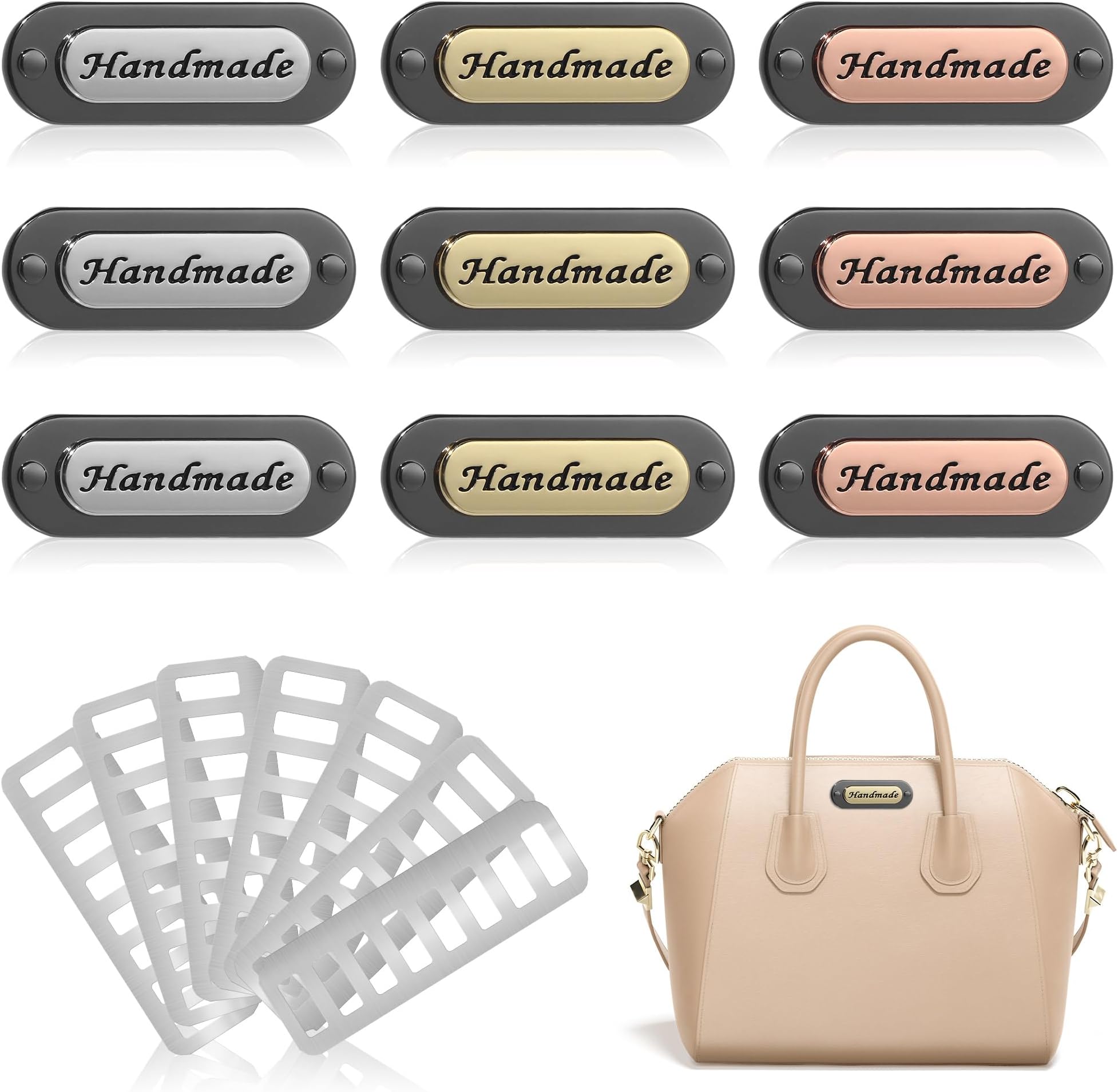 Amazon.com: Juland 60PCS Handmade Metal Tags Alloy Hand Made Pendant ...