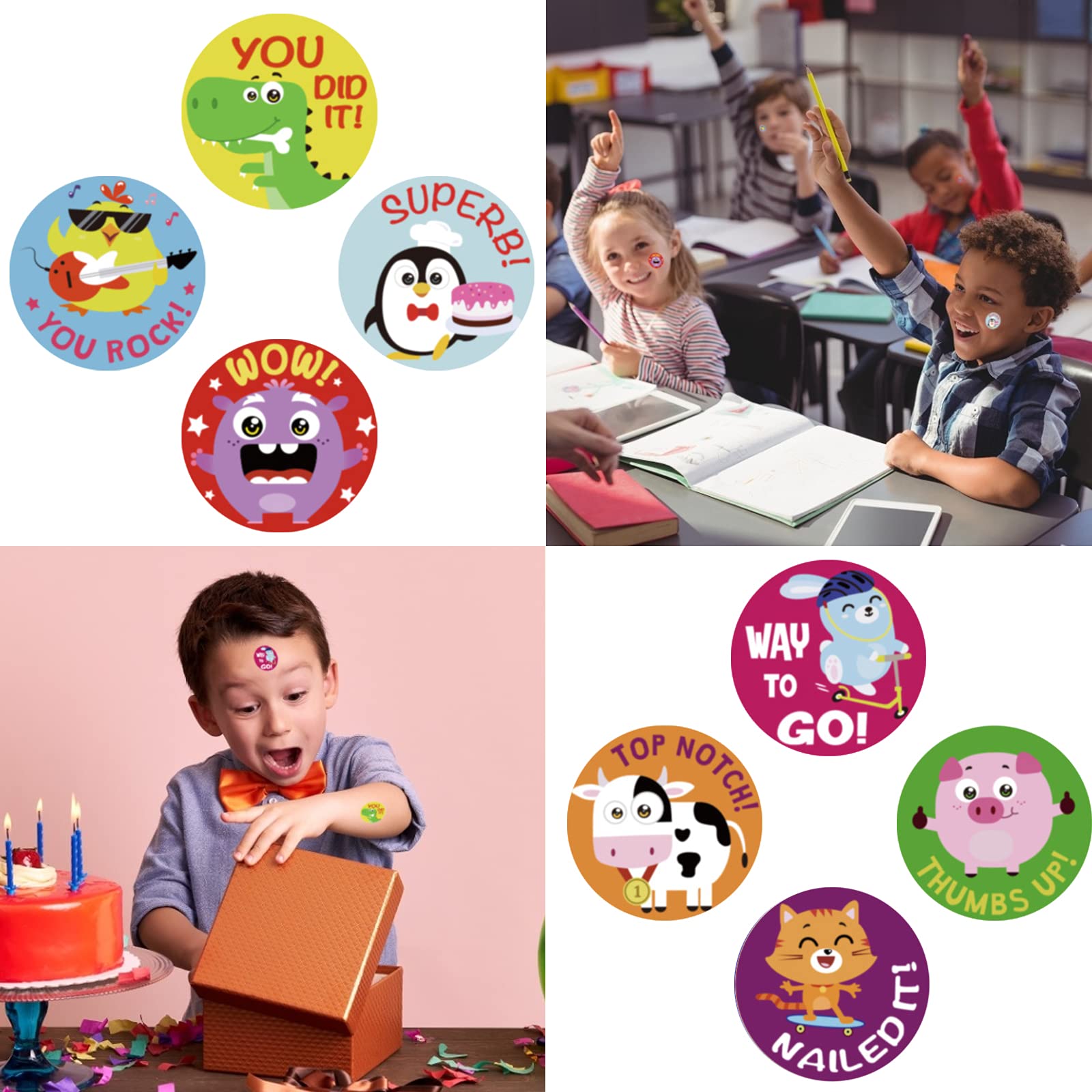 Buy Reward Stickers for Teachers,Well Done Motivational Animal Stickers ...