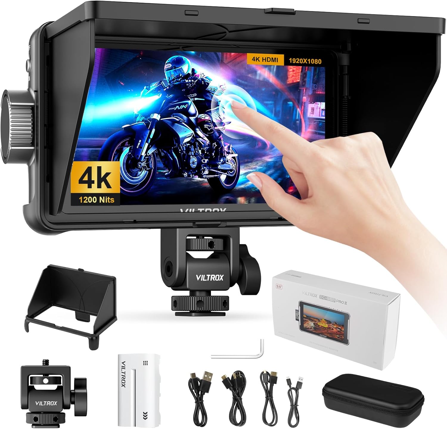 Amazon.com : VILTROX DC-550 PRO II 5.5" Touch Screen Camera Field ...