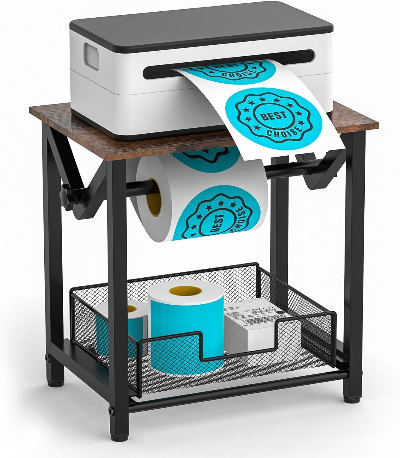 Amazon.com: AO LI GEI Label Holder for Rolls and Fan-Fold Labels,Wooden ...