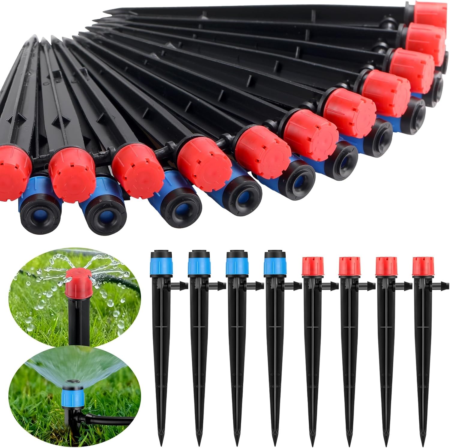 Amazon.com : SiliFine 32 Pcs Drip Irrigation Emitters Garden Drip ...