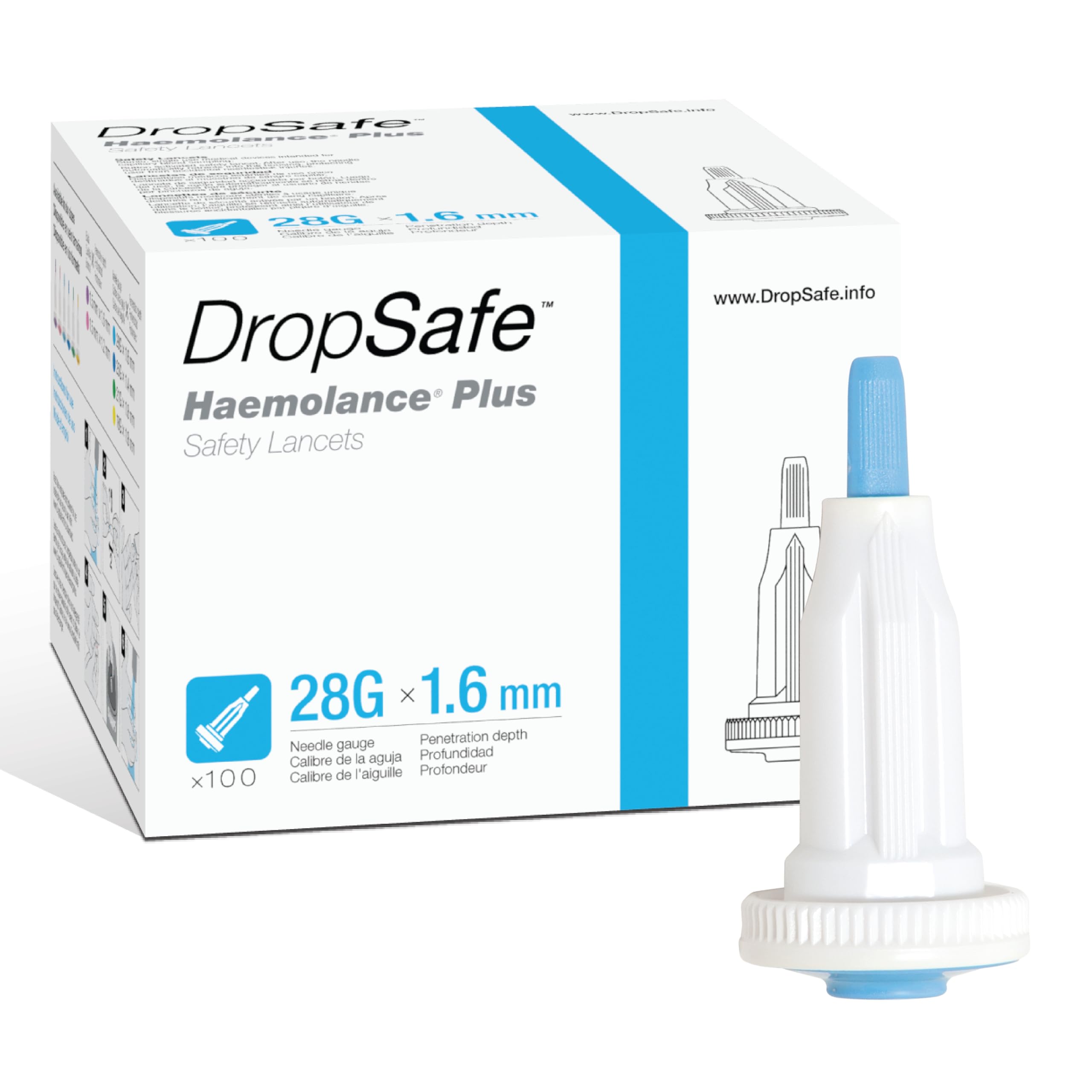 Amazon.com: Dropsafe Haemolance Plus Safety Lancet, Micro Flow, 28 ...