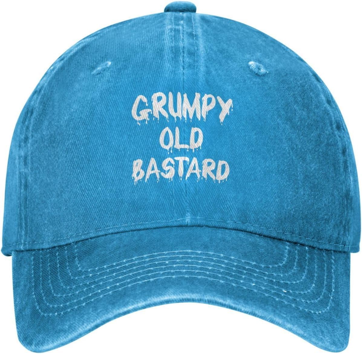 Grumpy Old Fucker Baseball Cap Vintage Distressed Washed Denim ...