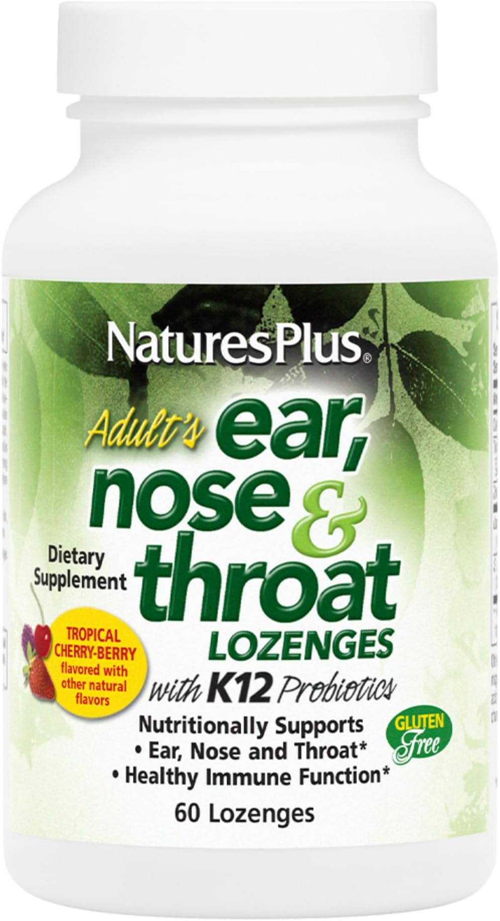 Amazon.com: Natures Plus Adult's Ear Nose Throat Lozenge with K12 ...