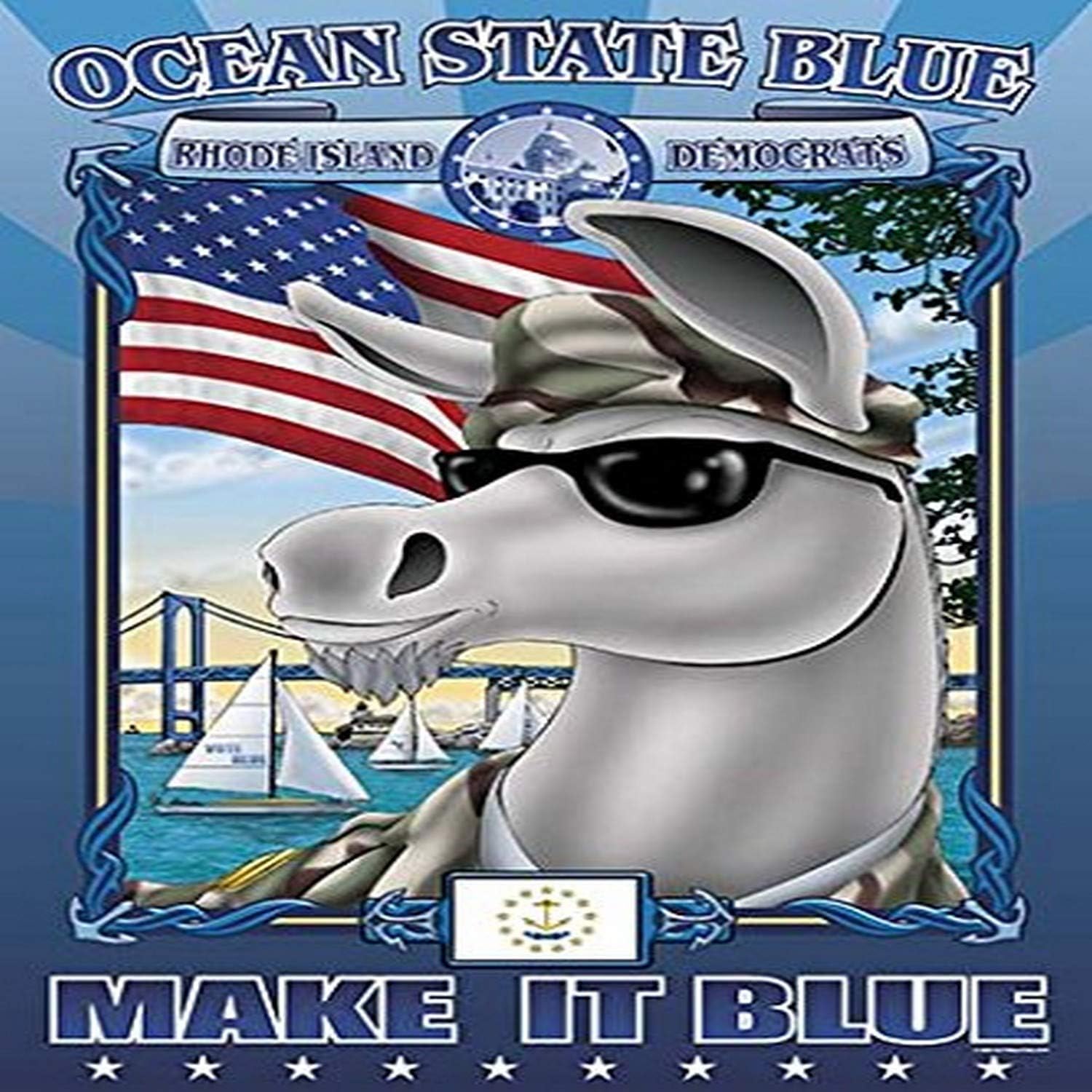 Amazon.com: Buyenlarge 0-587-20383-8-P1218 Ocean State Blue Rhode ...
