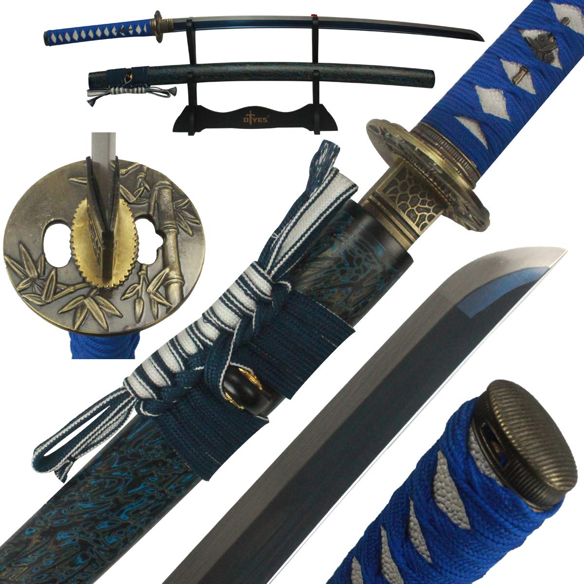 Buy DTYES Full Handmade Katana Real Sharp Japanese Samurai Katana,Full ...