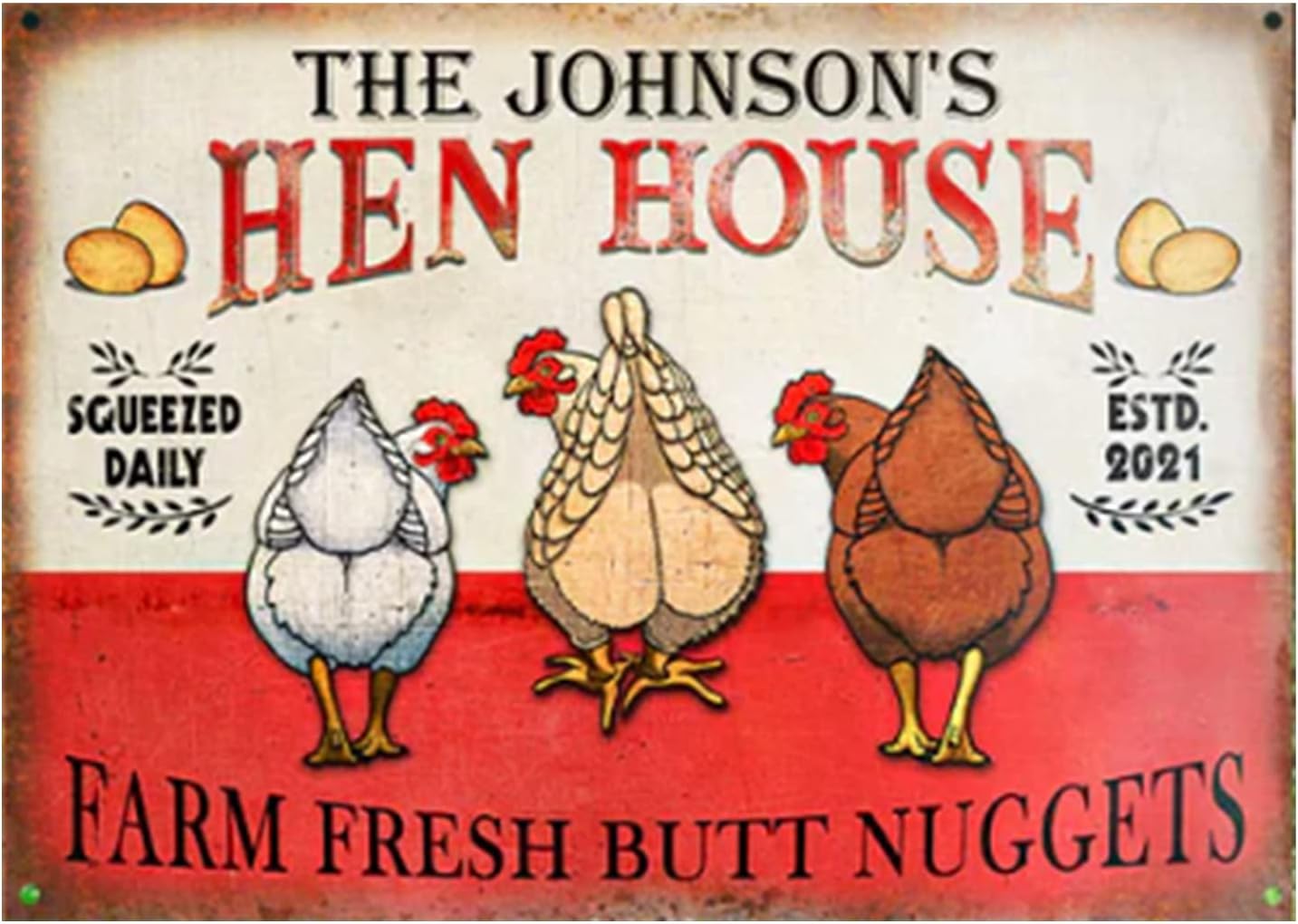 Amazon.com: Personalized Chicken Hen House Nuggets Customized Classic ...