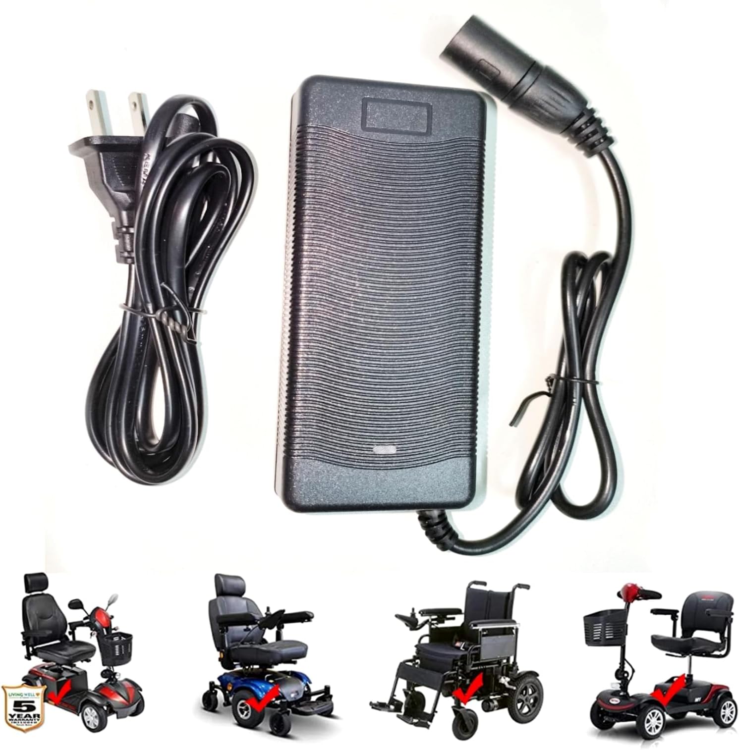 Amazon.com: Pride Mobility Charger - Fits Scooter and Power Wheelchairs ...