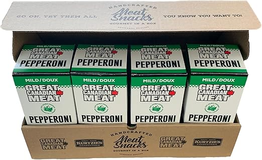Mild Pepperoni Sticks Bulk Box, 72 x 22g Caddies by Great Canadian Meat ...