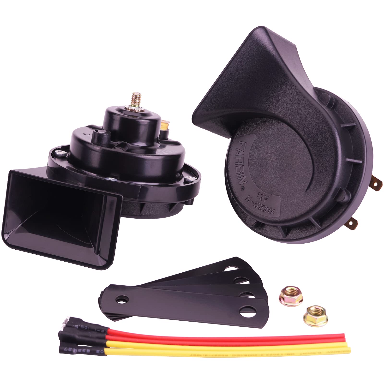 Snapklik.com : 4 Pcs Horns 300DB Car Horn Loud Train Horn For Truck ...