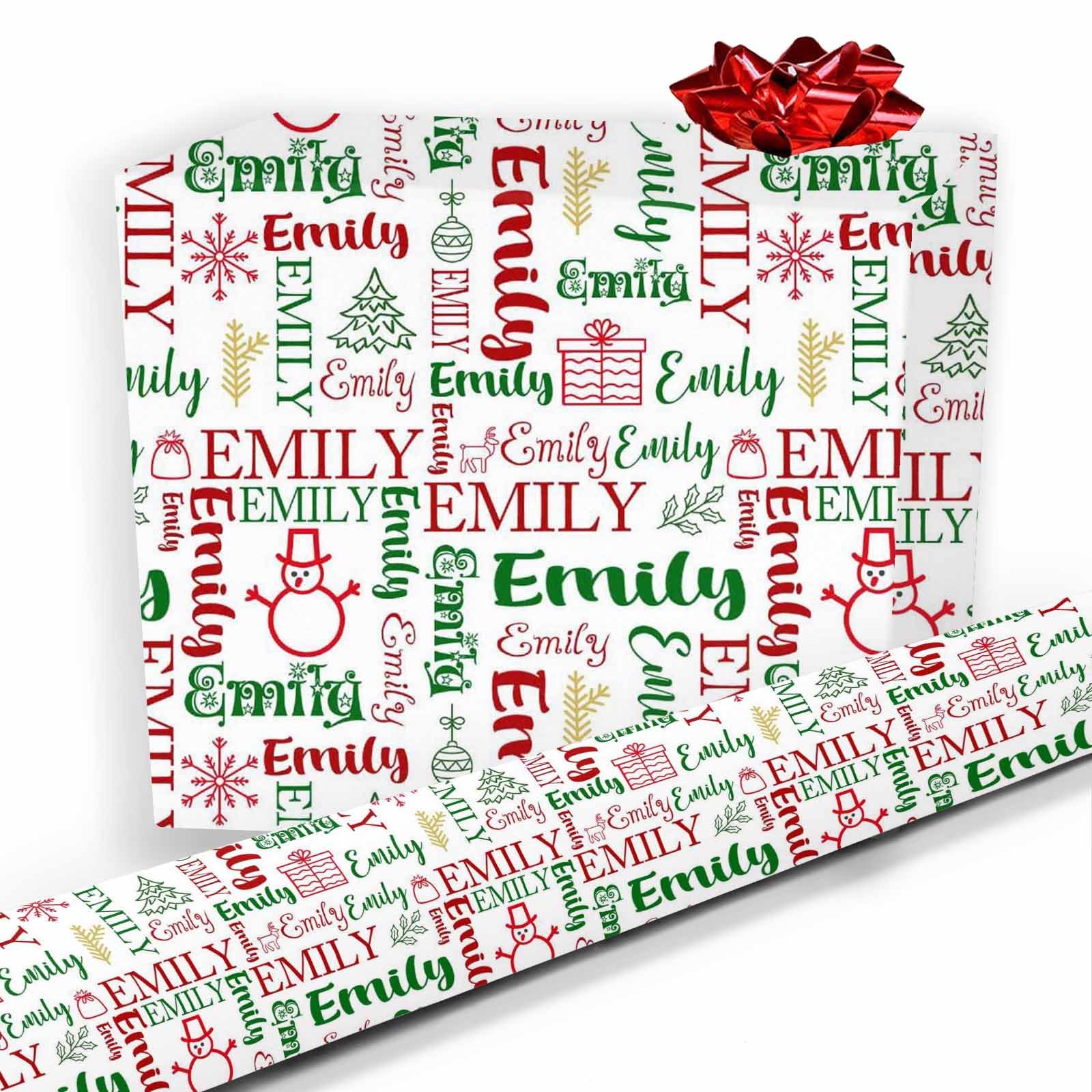 Amazon.com: Personalized Christmas Wrapping Paper,Custom Face Xms ...