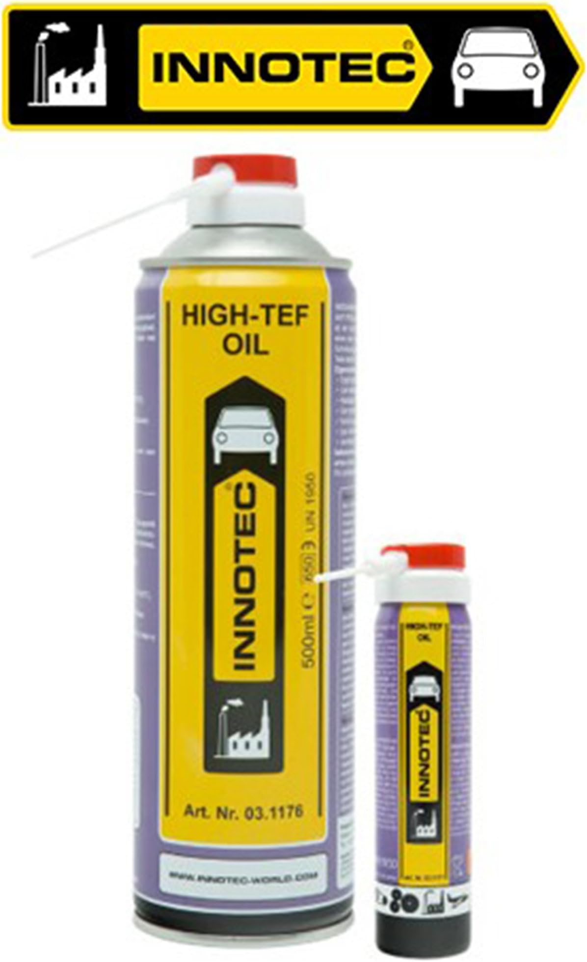 Innotec High-TEF Oil Teflonöl Schmieröl auf PTFE-Basis, 500ml Sprühdose ...