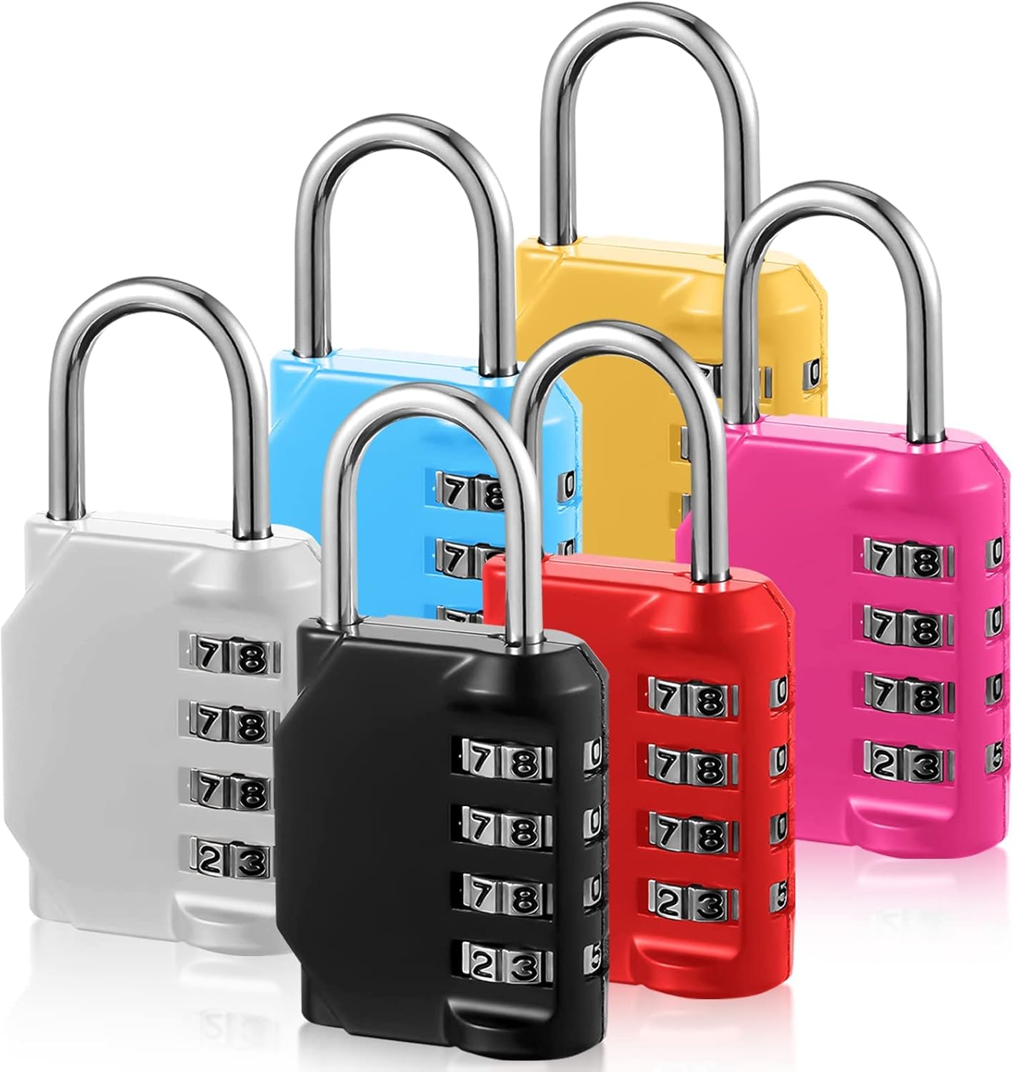 6 Packs Combination Lock Pack, Digital Locker Lock Combination Locks ...