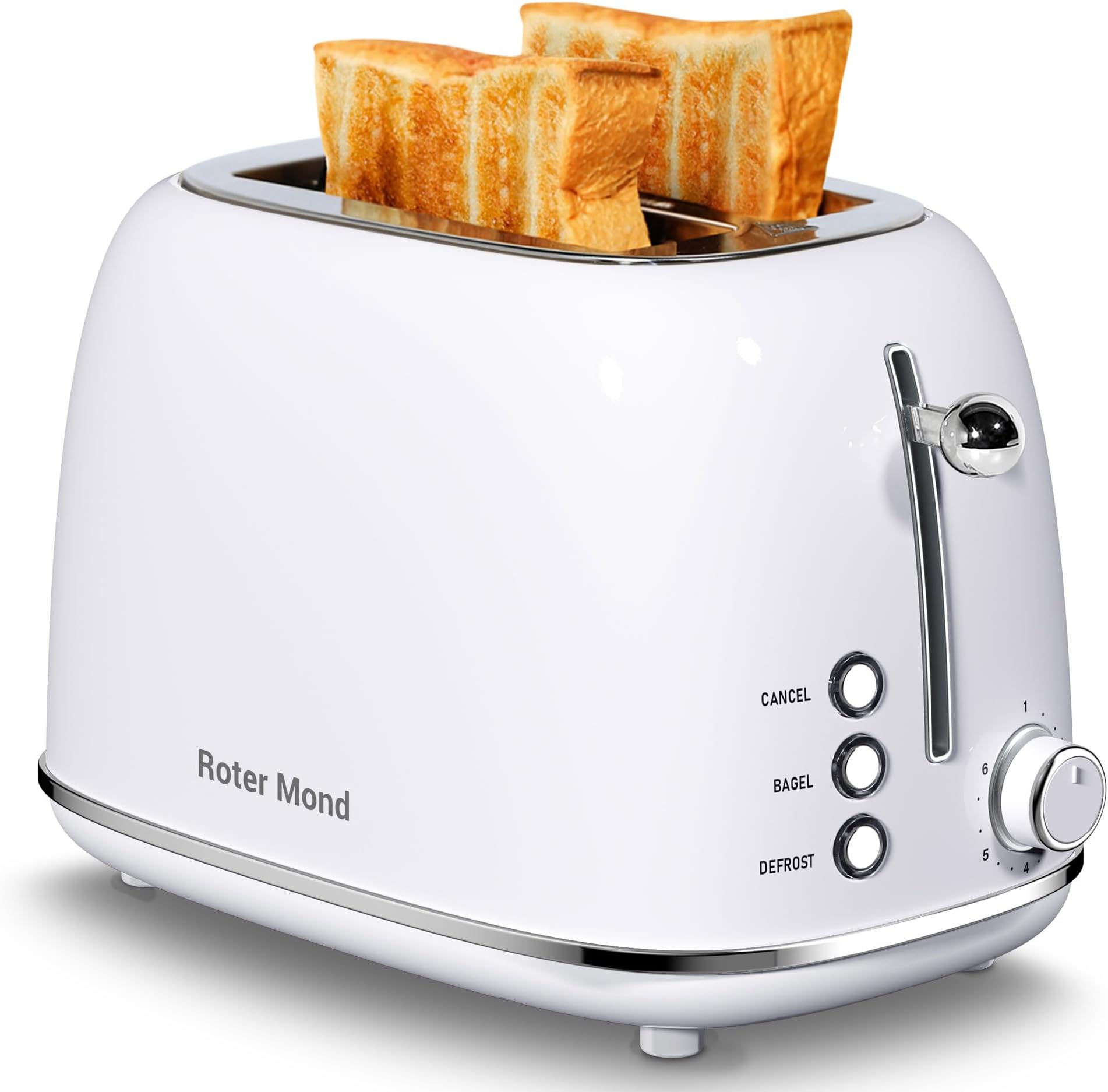 Amazon.com: 2 Slice Toaster,KOTAIN Stainless Steel Retro Toaster with 6 ...