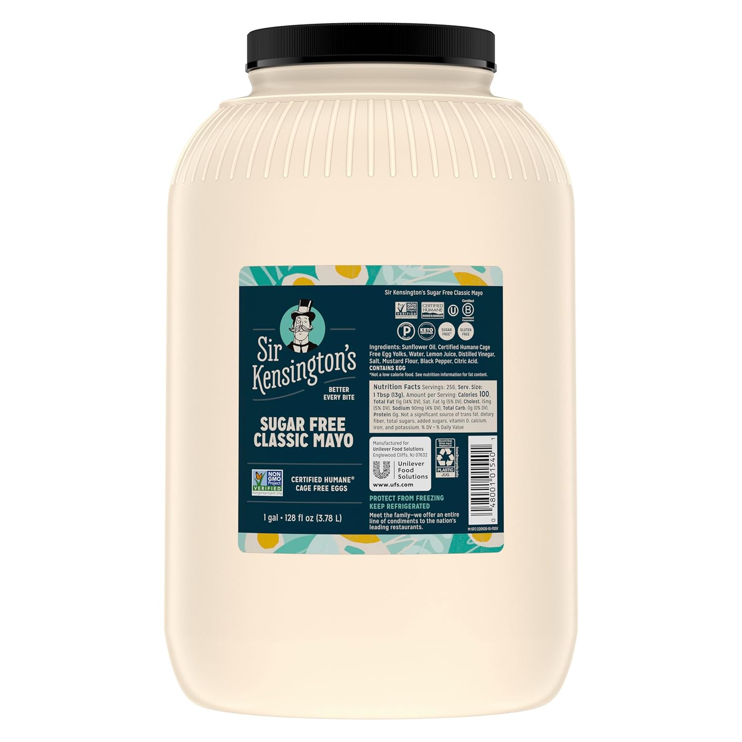 Amazon.com : Sir Kensington's Mayo Sugar Free Avocado, 1gallon jar ...