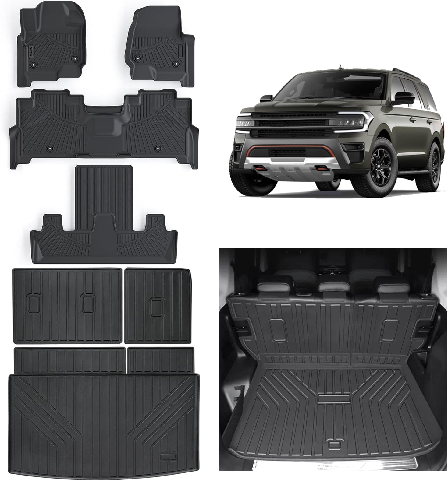 Amazon.com: ASINRI Floor Mats & Large Trunk Mat for 2018-2023 2024 Ford ...