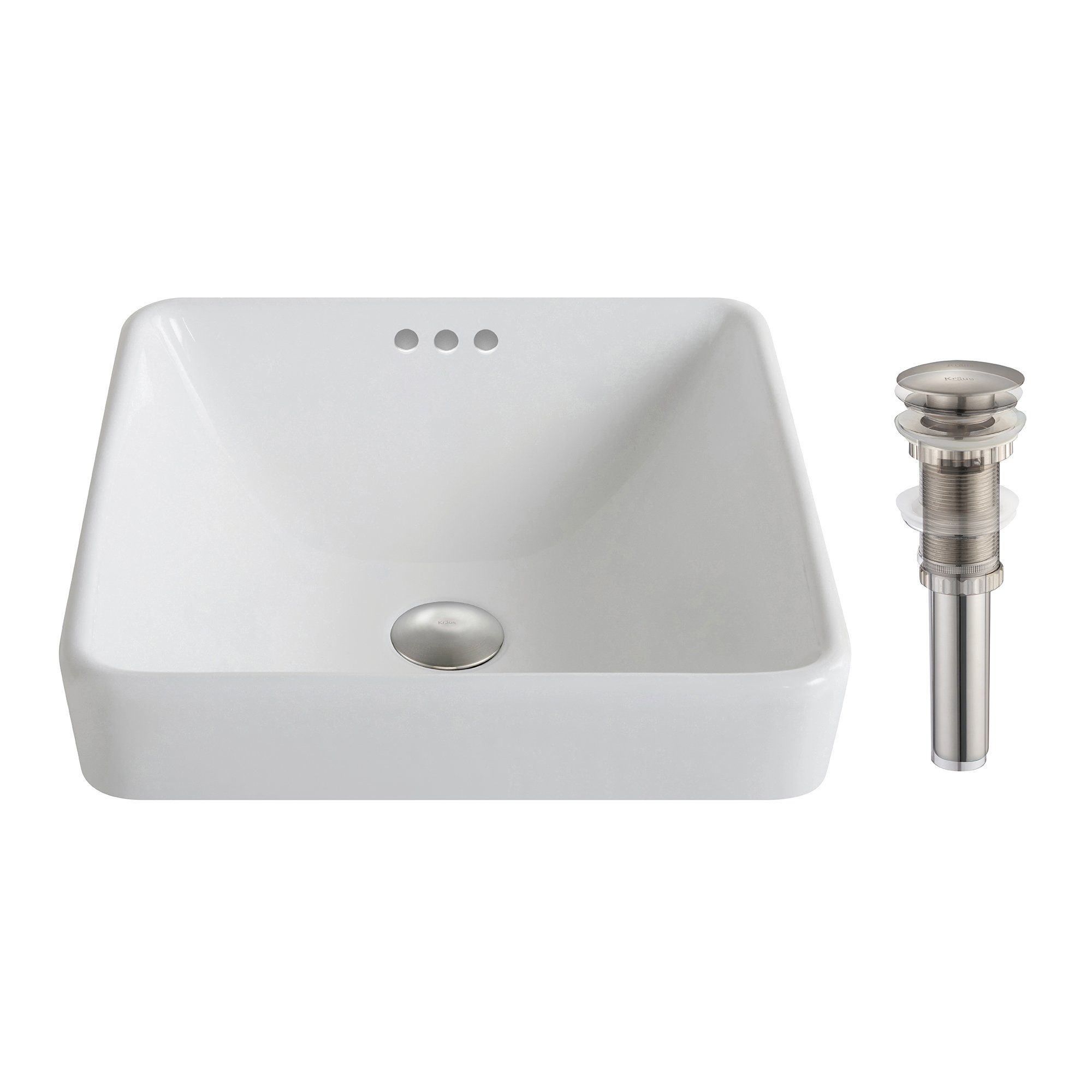 Buy KrausKraus KCR-281-BN Modern Elavo Ceramic Square Semi-Recessed ...