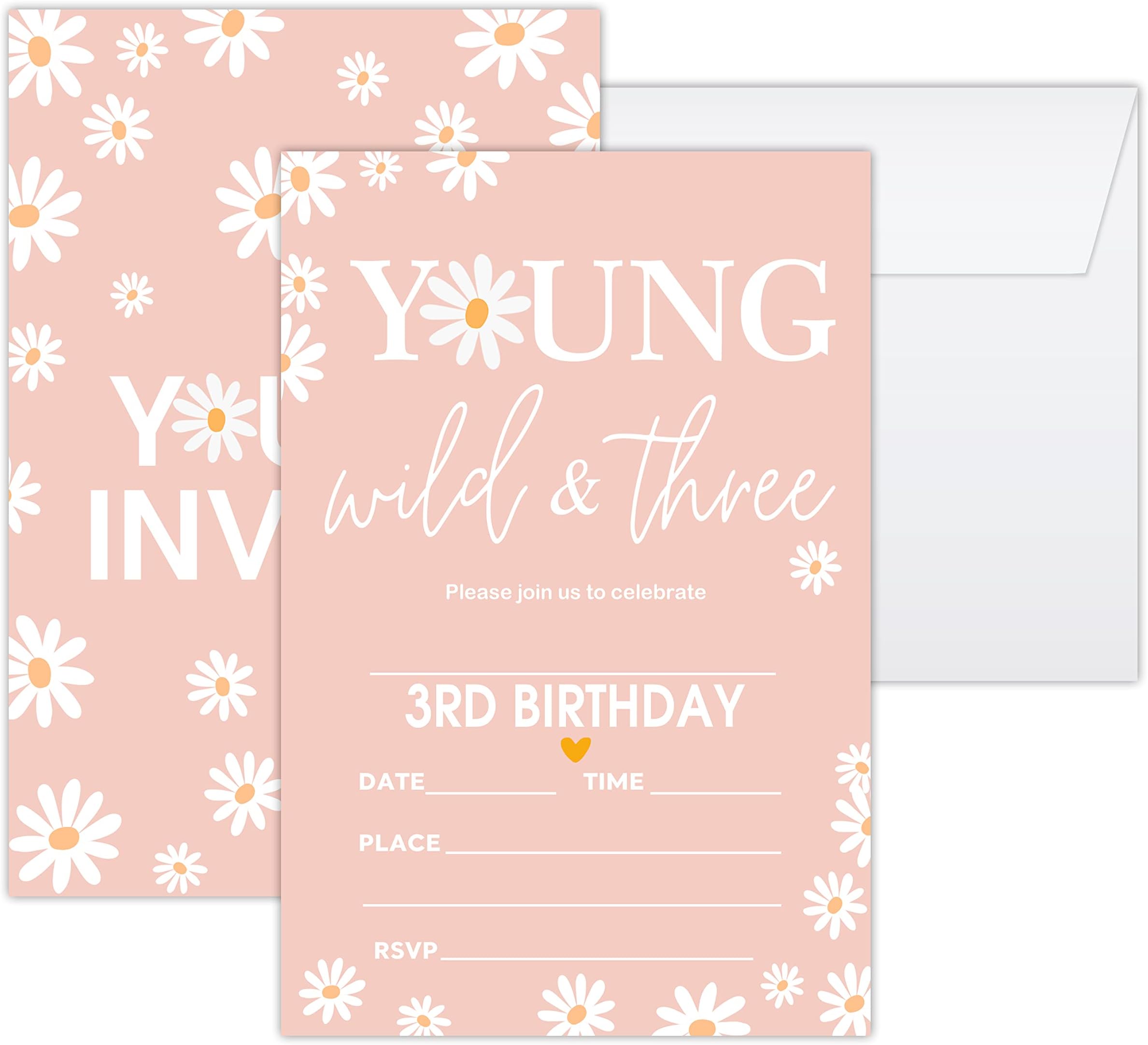 Amazon.com : 4"x6" Birthday Party Invitation Cards With Envelopes set ...