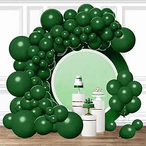 Amazon.com: Dark Green Balloons,106 pcs Hunter Green Balloons Different Sizes Pack of 18 12 10 5 ...