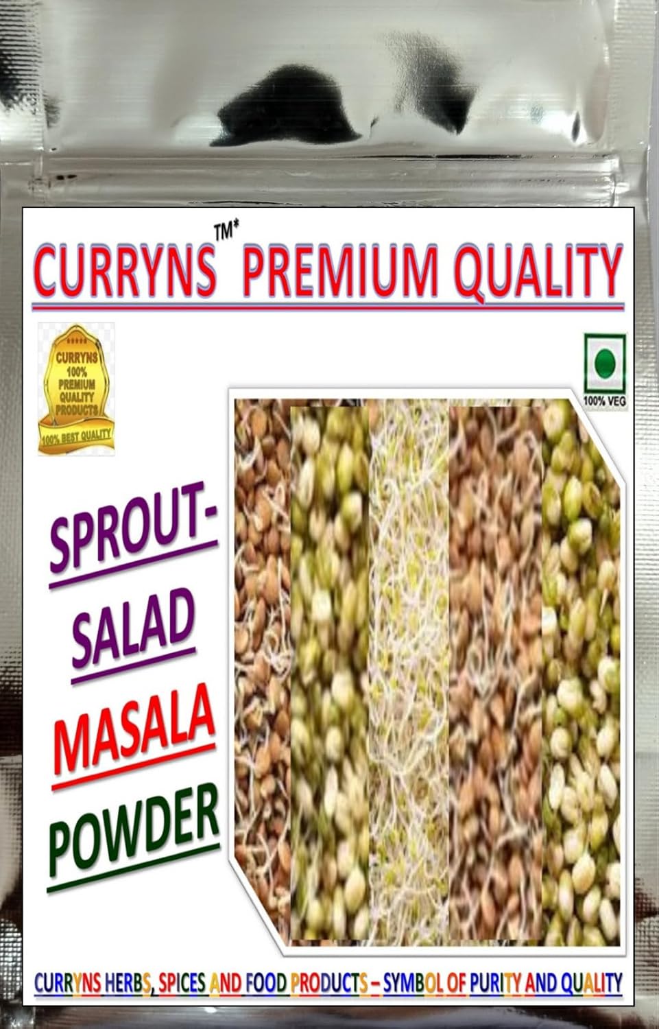 CURRYNS Sprout/Salad Masala Powder/1No artificial colours/No ...