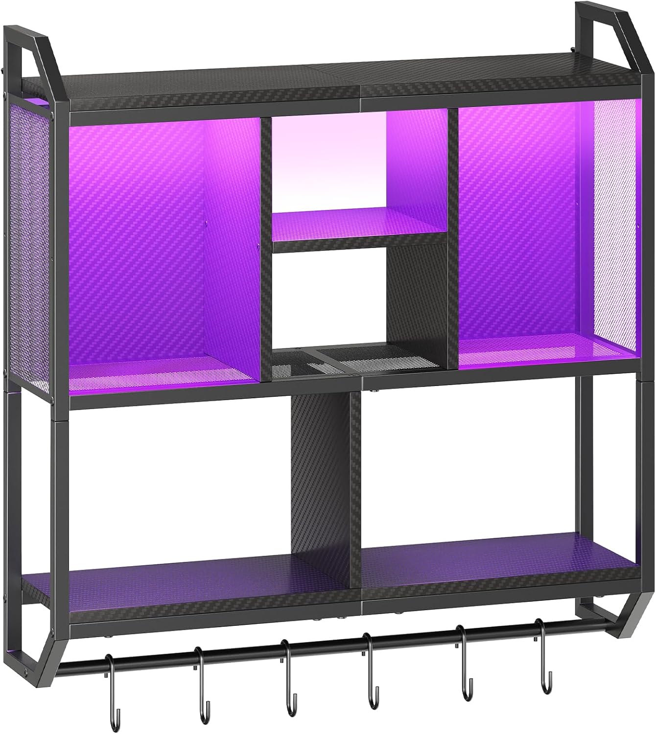 Amazon.com: HOOBRO Gaming Floating Shelves with LED Lights, 28.7" LED ...