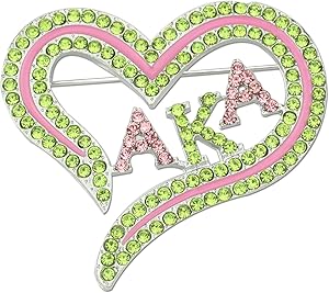 Amazon.com: Rhinestone Sorority Brooch Pin - Alphah Paraphernalia Greek ...